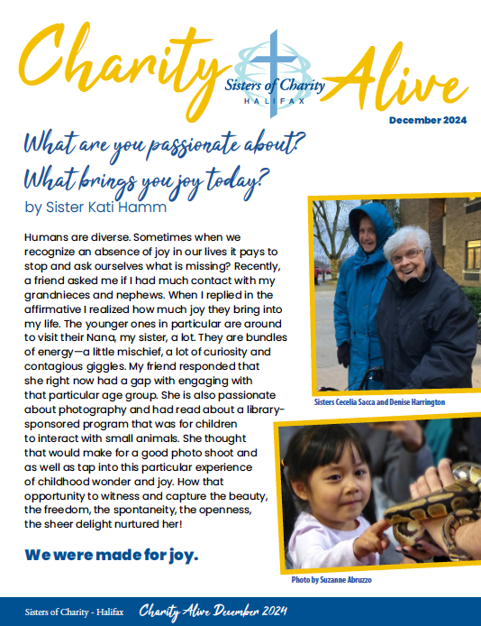Charity Alive – December 2024 – Sisters of Charity – Halifax